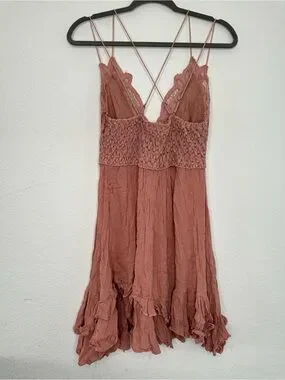 Free People | Dresses | Free People Fp One Adella Mini Slip Dress Large ...